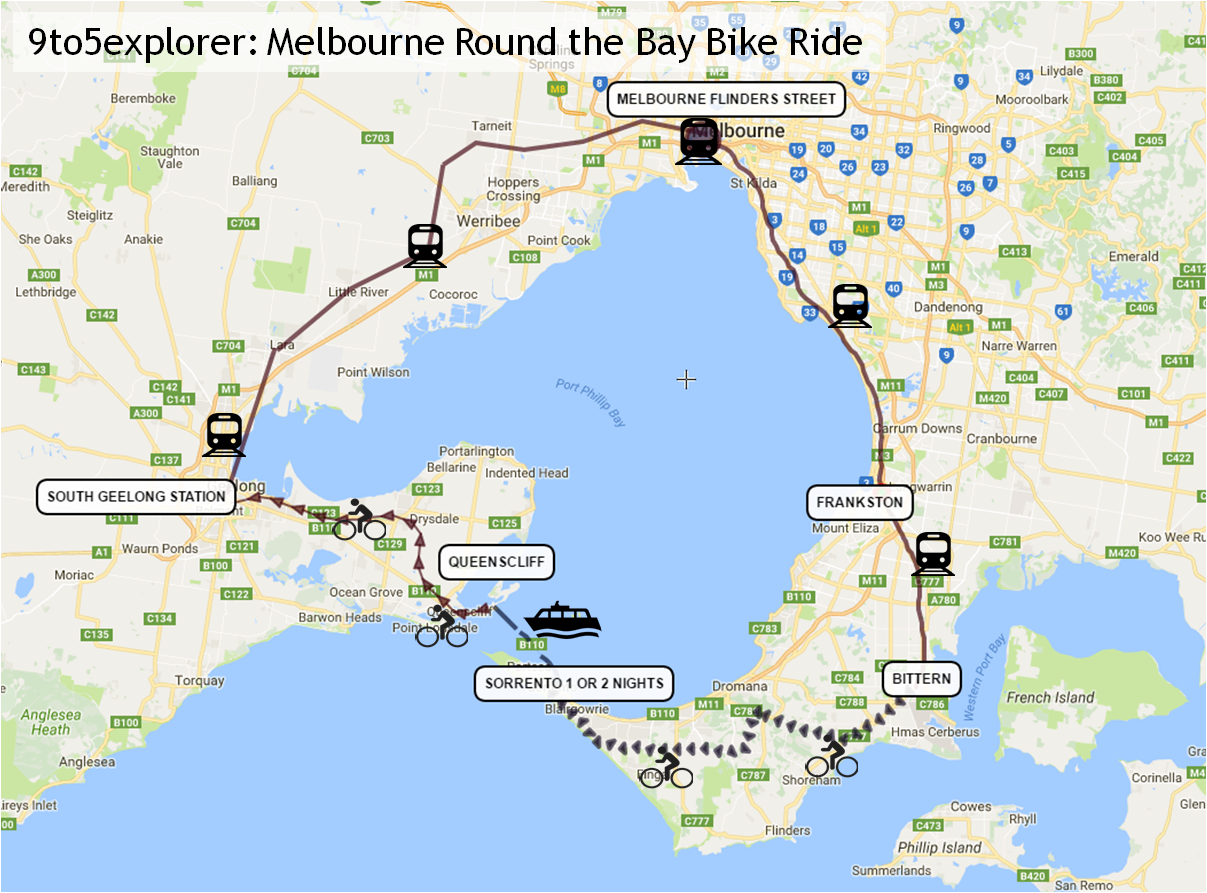 Melbourne: Round The Bay Bike ride, how to do it on your own, slowly ...